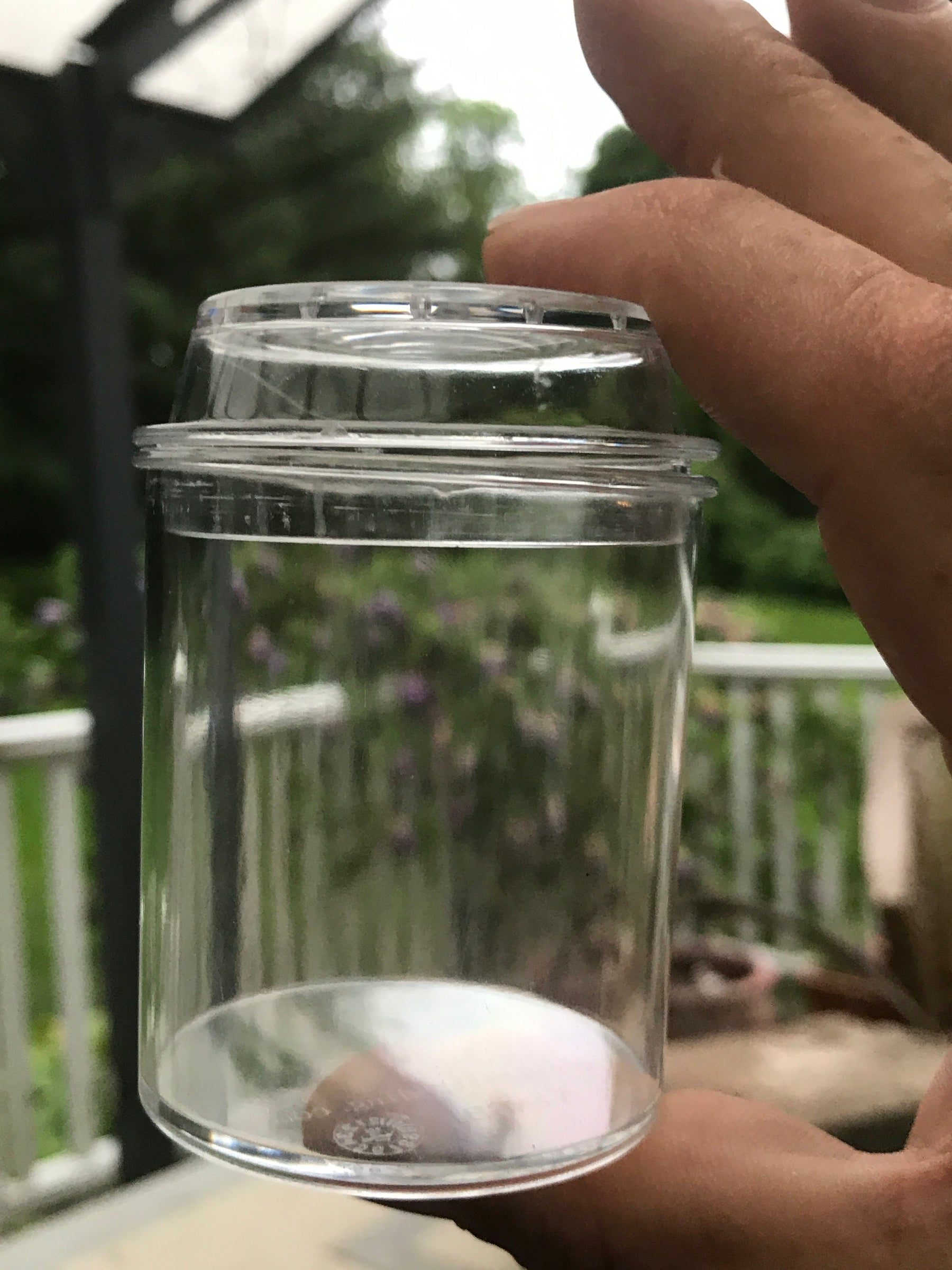 Magnifying insect jars with lids. Acrylic containers 31/2" tall and 21 ...
